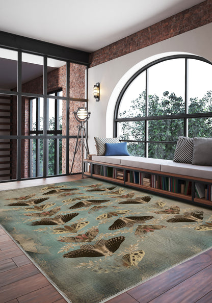 Celestia Brown Moth Rug | Rugette