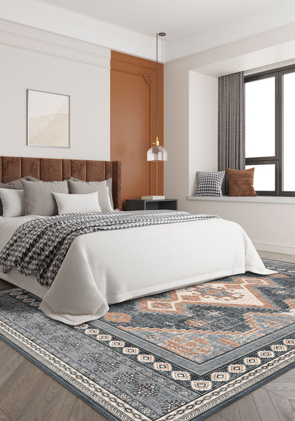 Magnus Medallion Washable Rug | Rugette