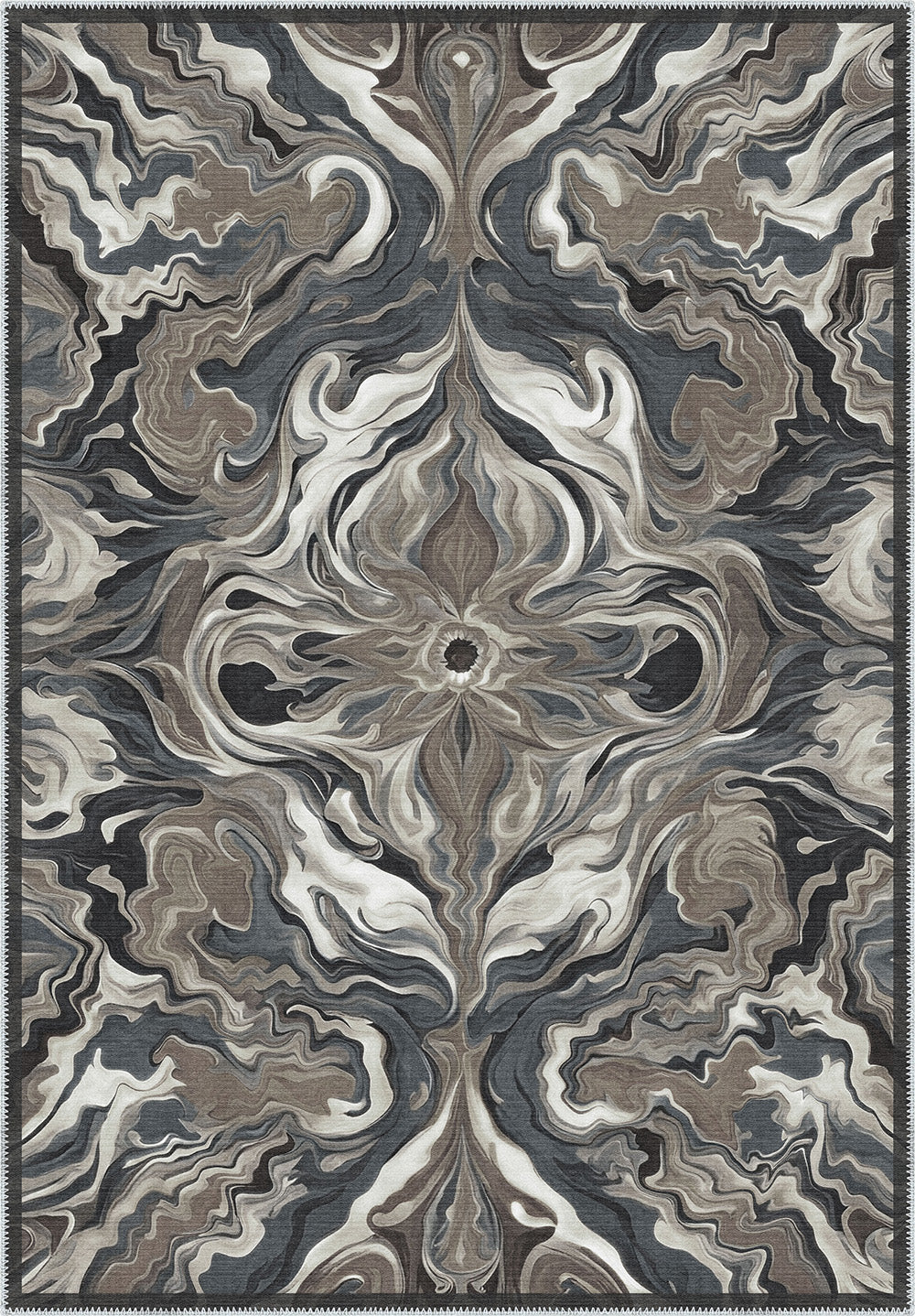 Brynn Grey Abstract Rug | Rugette