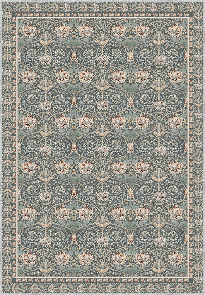 Zachary Green Vintage Rug | Ruggable Floral Rug – Rugette