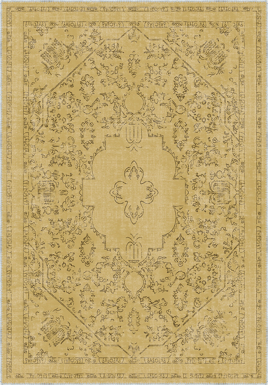 Gabriel Yellow Vintage Rug | Rugette Living Room Rug