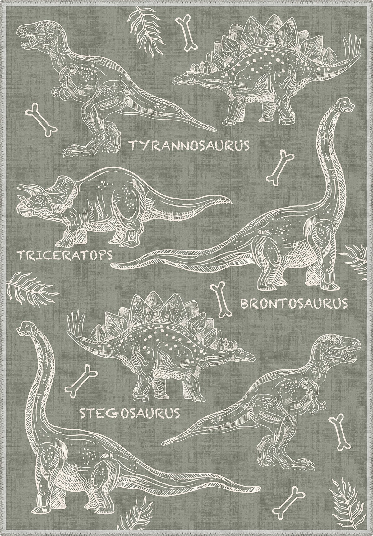 Daxon Green Dinosaur Rug | Rugette Kids Room Rug