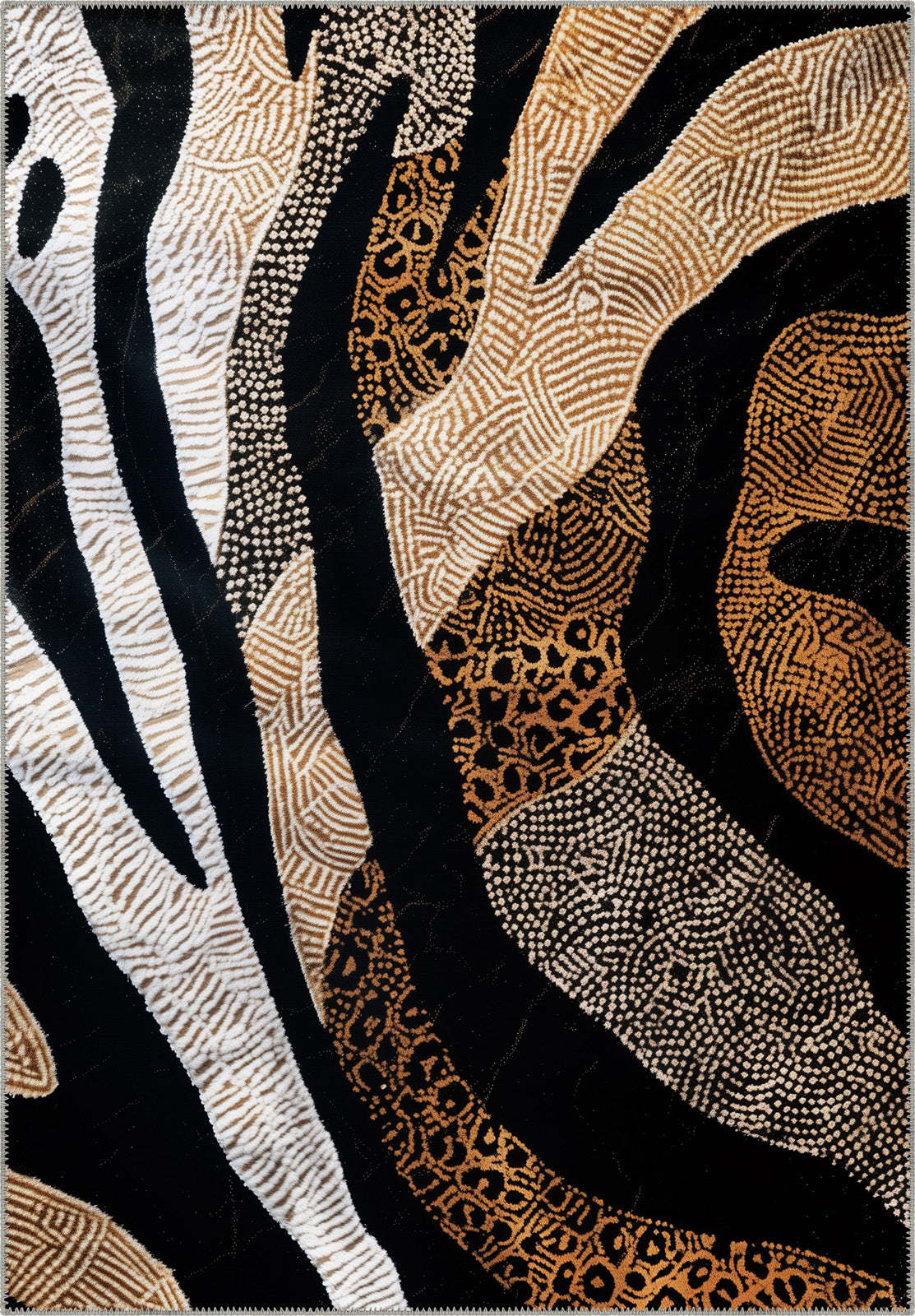 Casimir Brown Abstract Rug | Rugette