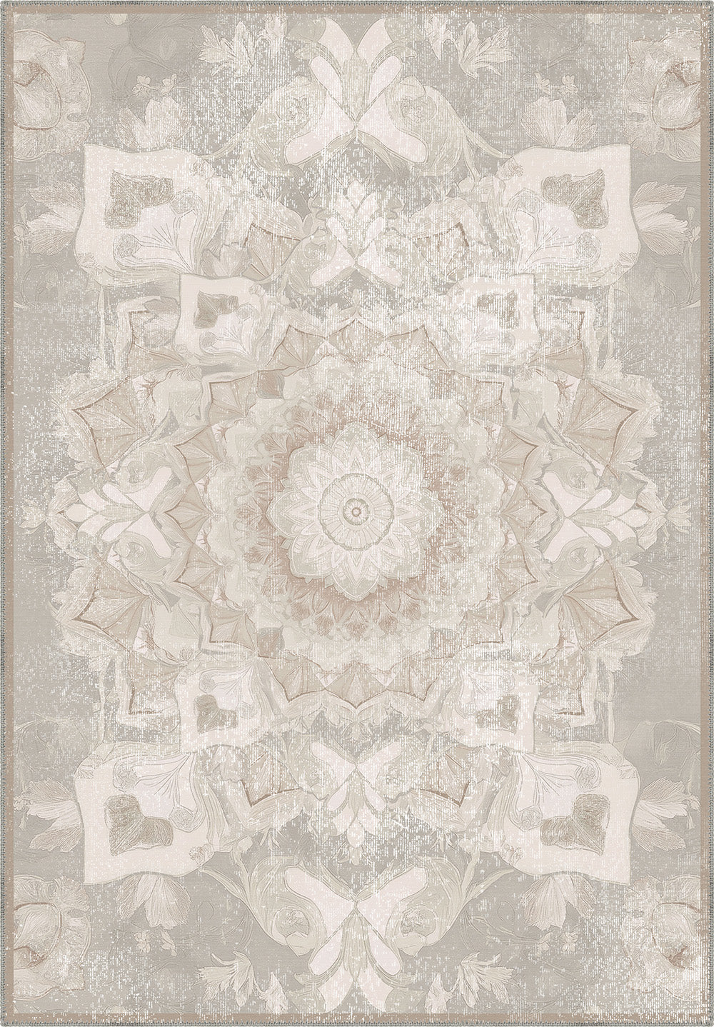 Samuel Cream Medallion Rug | Rugette