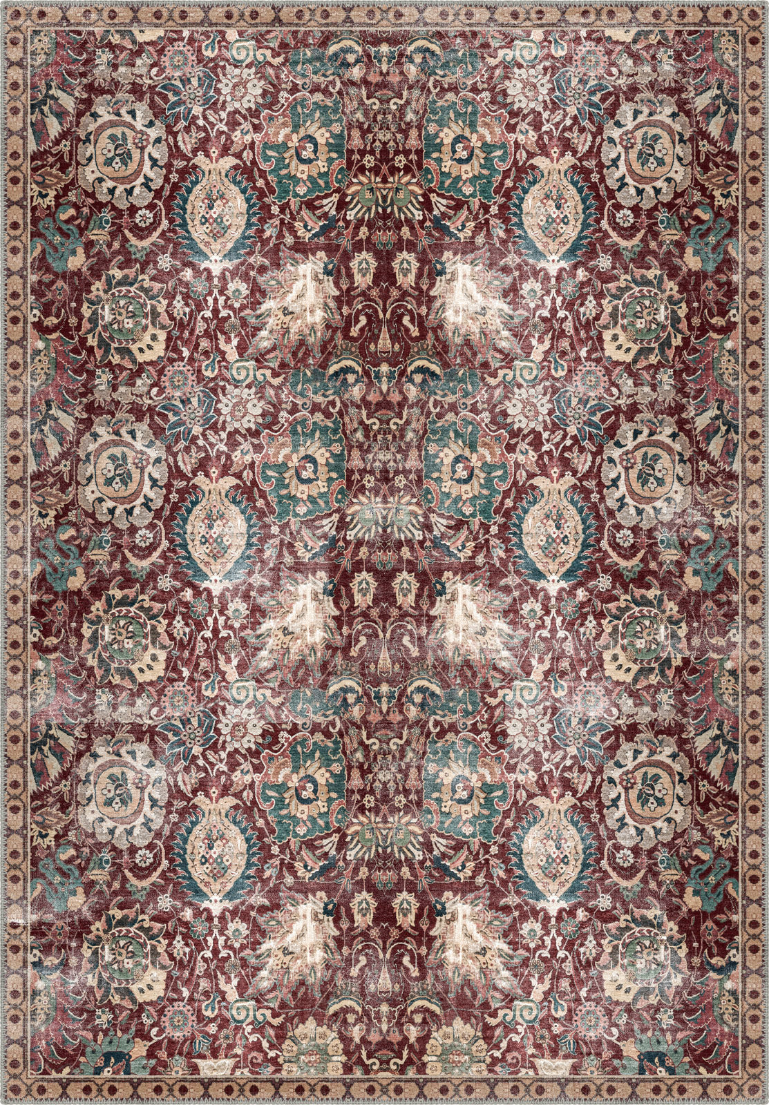 Artemis Burgundy Oriental Rug | Rugette