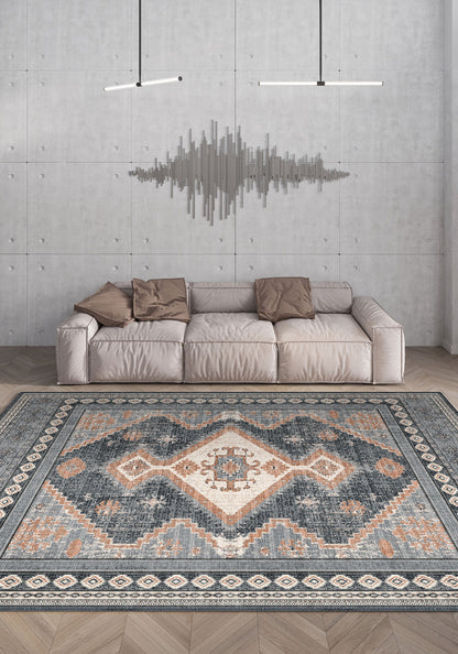 Magnus Medallion Washable Rug | Rugette