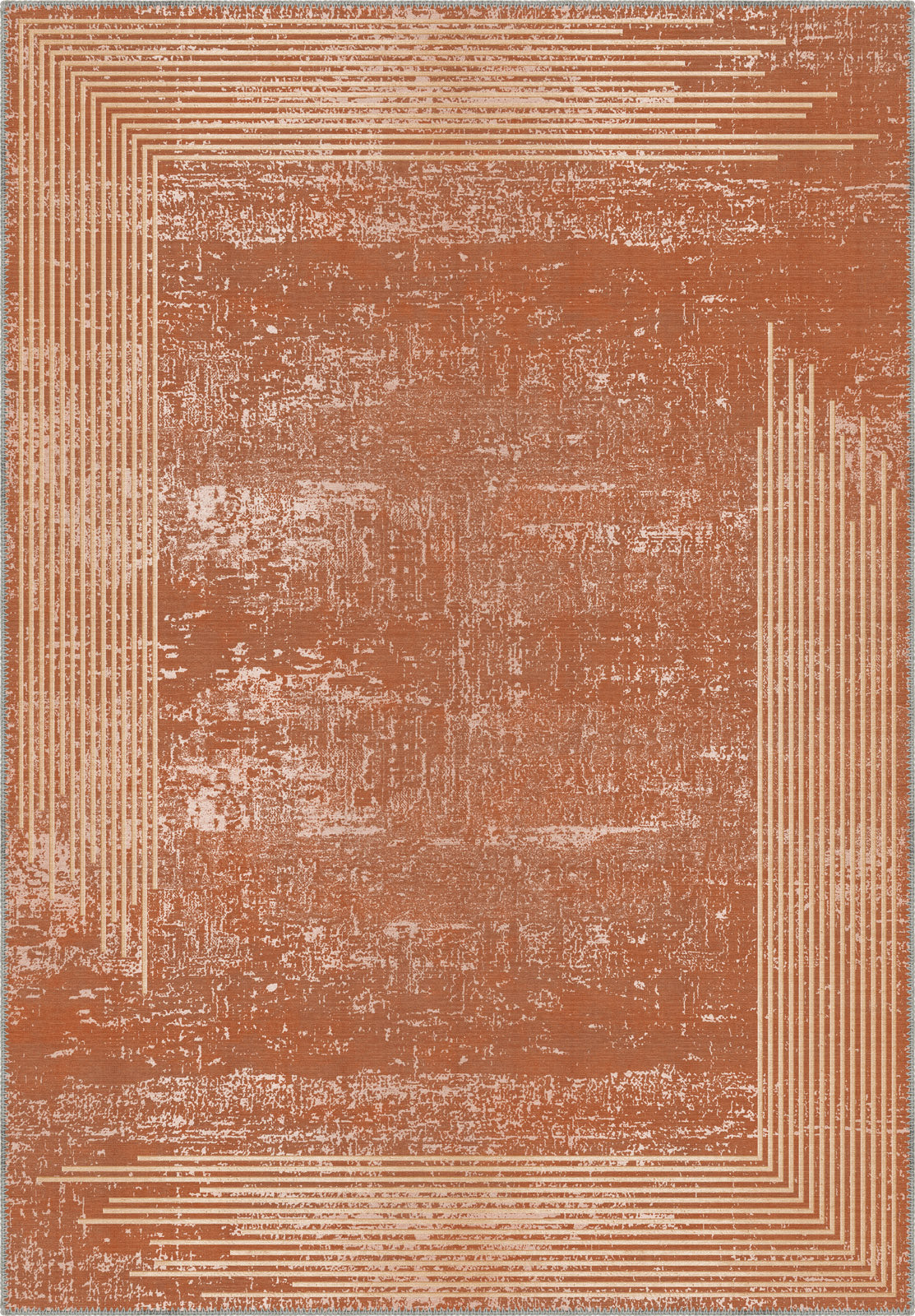 Ayden Modern Orange Rug | Rugette Terracotta Rug