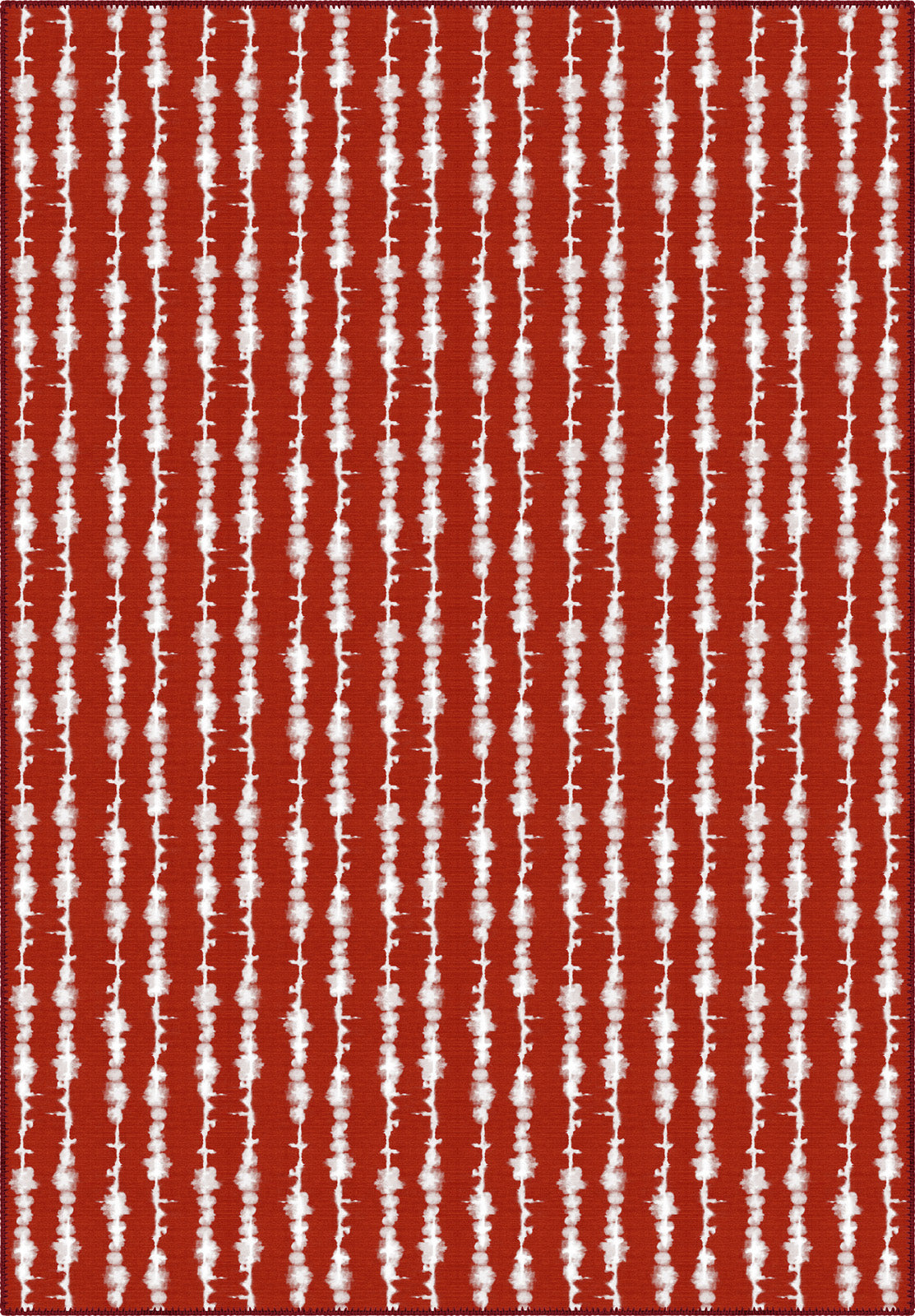 Penelope Red Striped Rug | Rugette Washable Rug