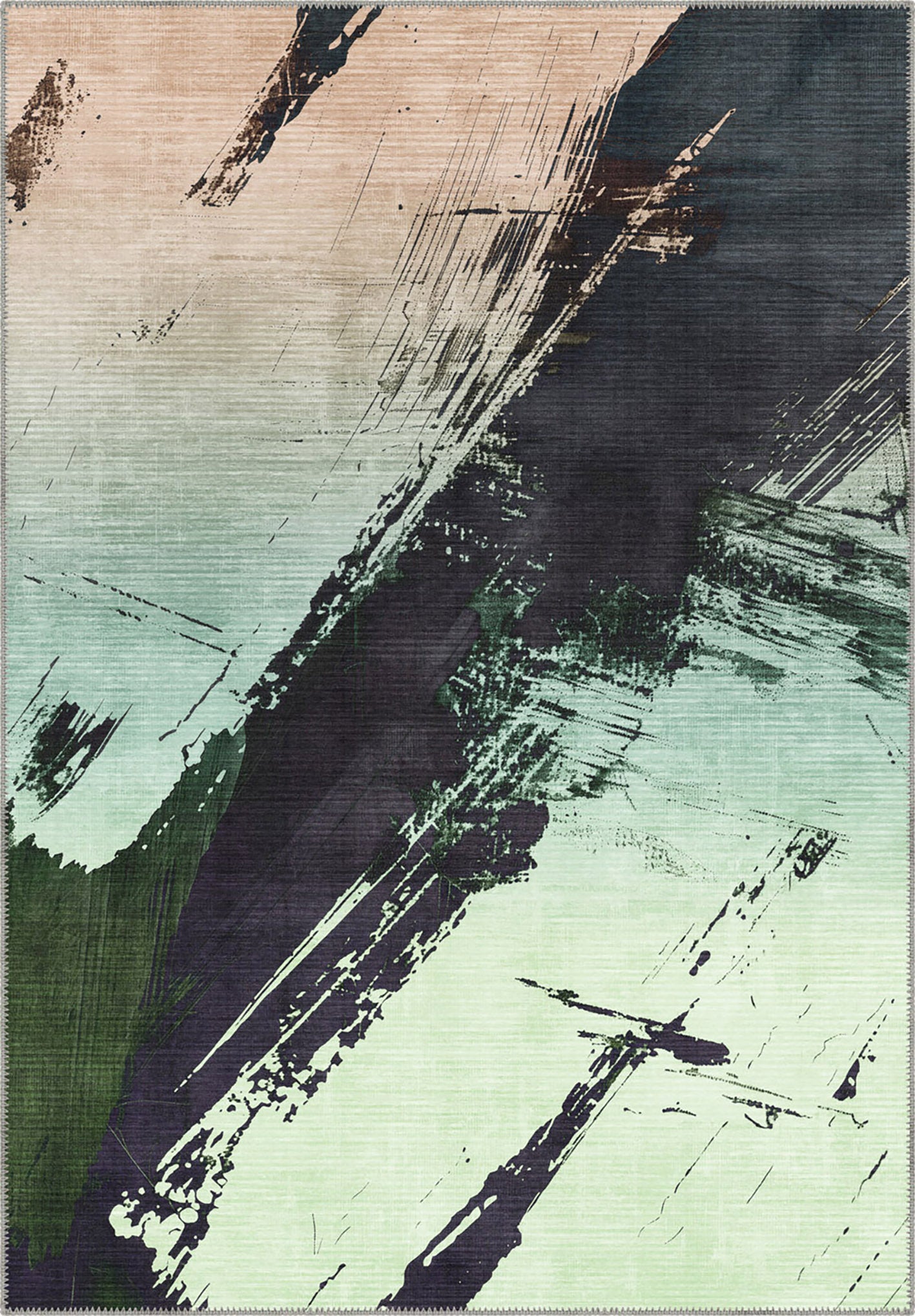 Silva Green Abstract Rug | Rugette Area Rug
