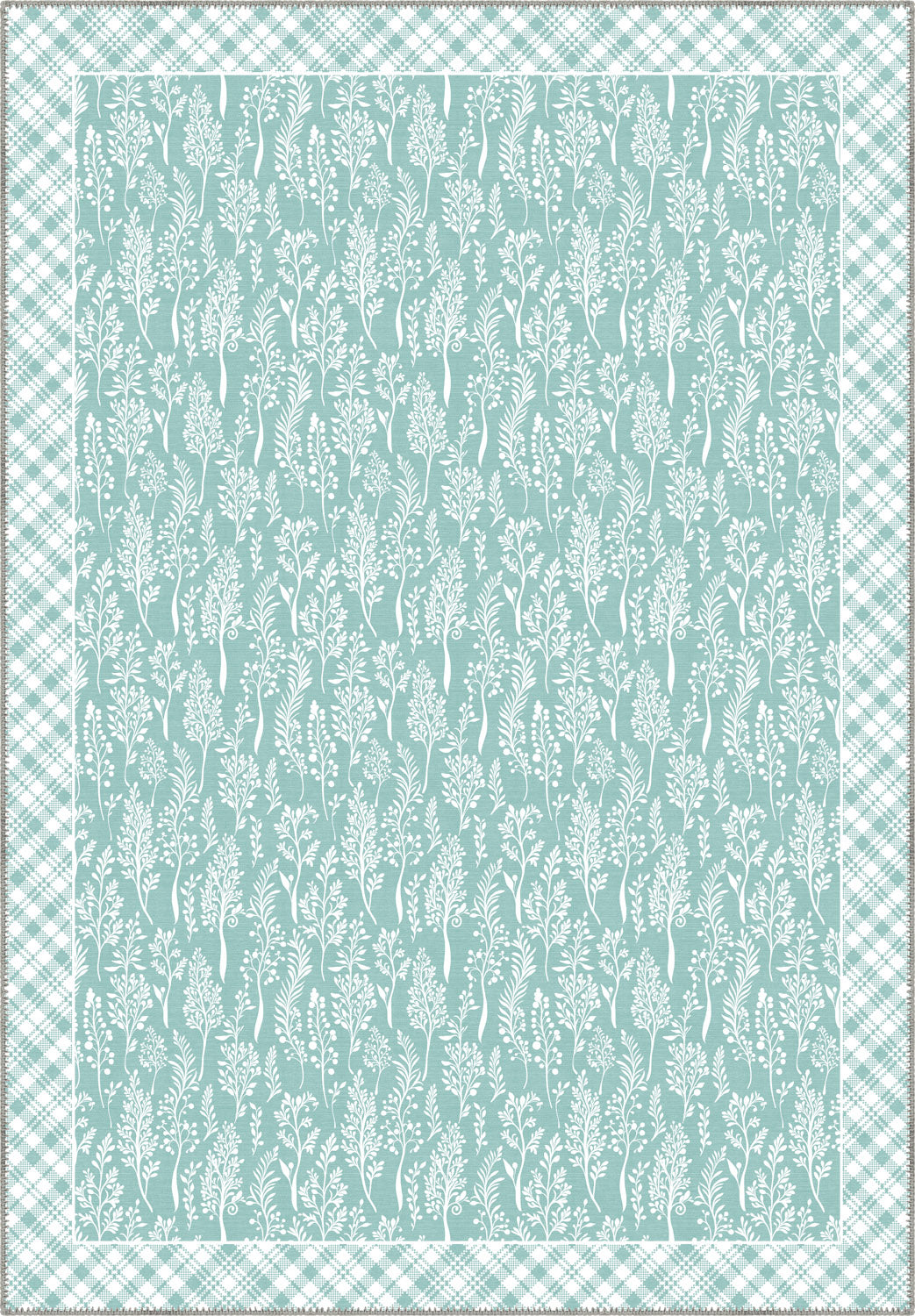 Alder Cottagecore Duck Egg Blue Rug | Rugette Farmhouse Rug