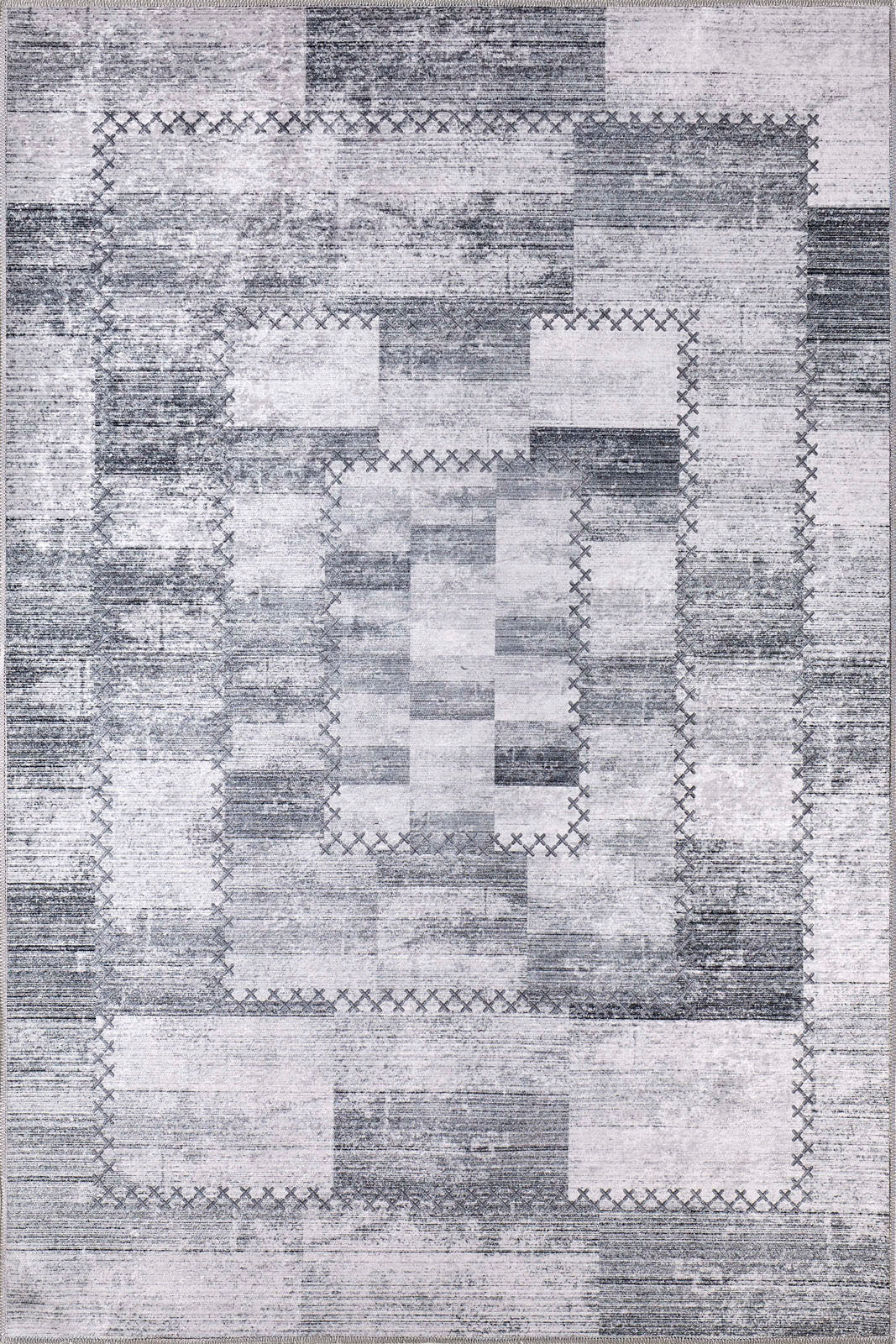 Mini Grey Checkered Rug – Rugette